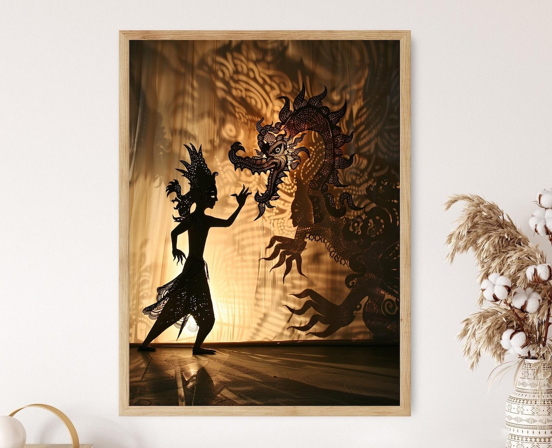 Wayang Kulit Art Print – Javanese Shadow Puppet Illustration - Etsy