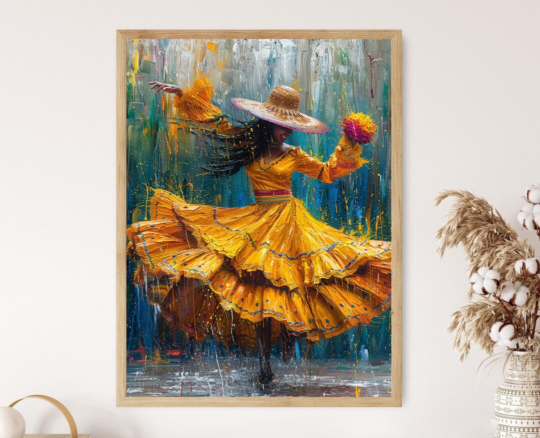 Colorful Bomba and Plena Dance Scene, Rich Puerto Rican Cultural ...