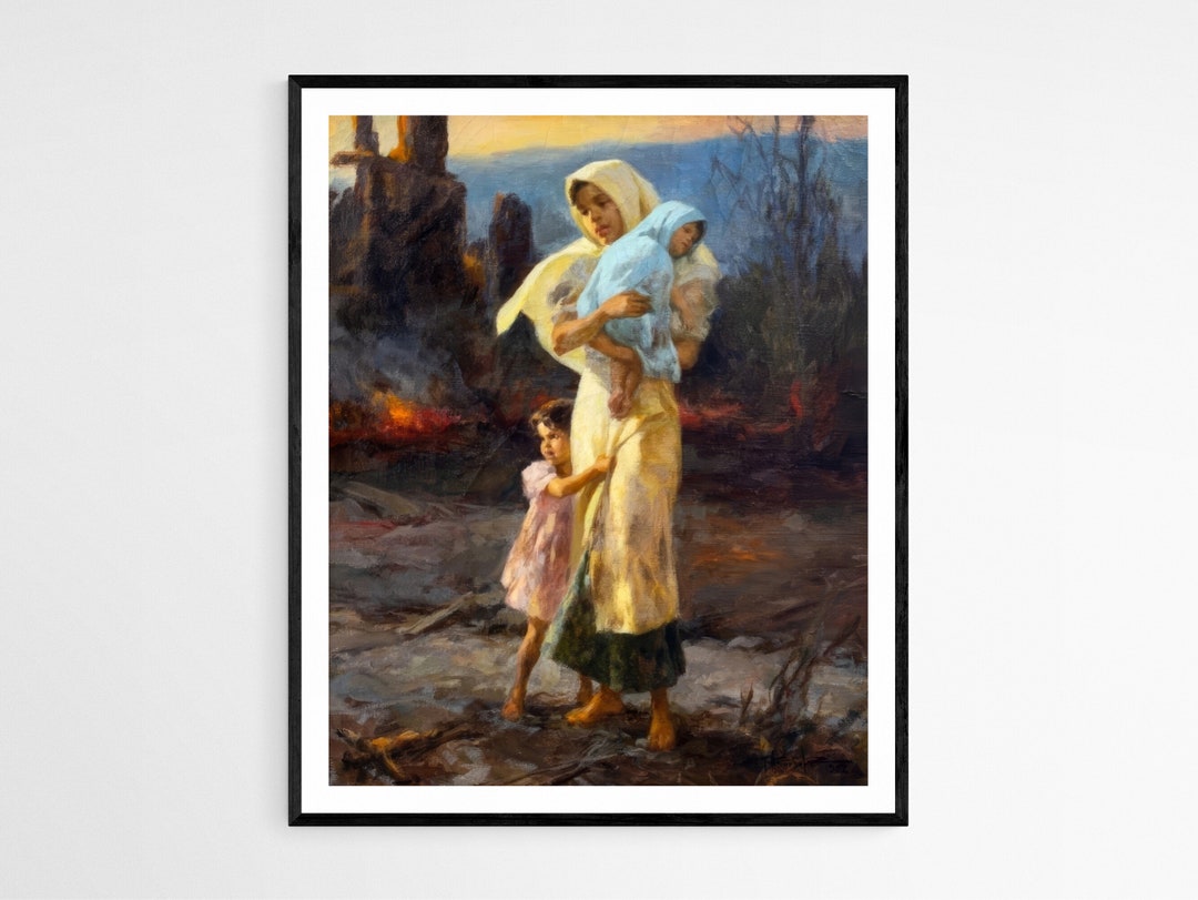 Fernando Amorsolo | Ang Mga Ulila, 1952 | Vintage Philippine Landscape ...