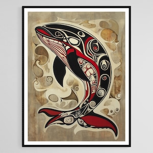 Haida Killer Whale Art Print, Formline Style, Family and Community - Etsy