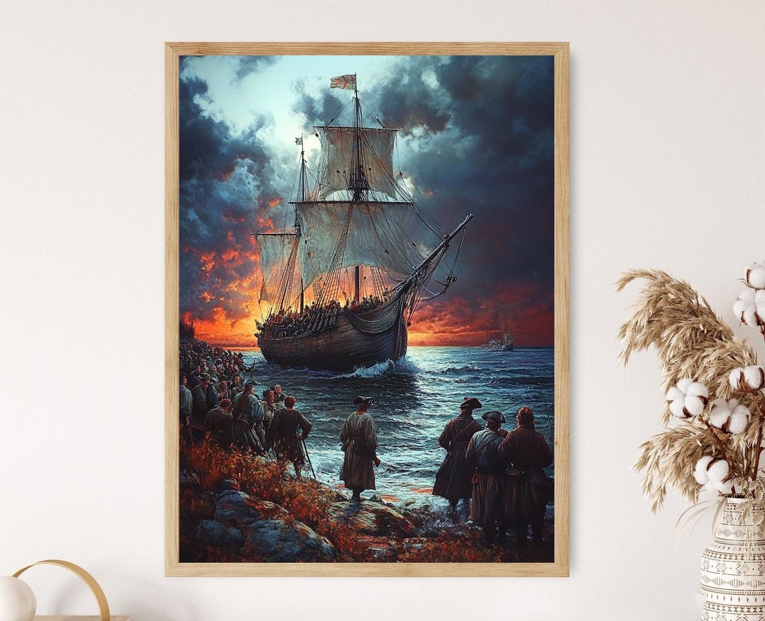 Protestant Pilgrims' Journey Art Print: Religious Heritage Decor - Etsy