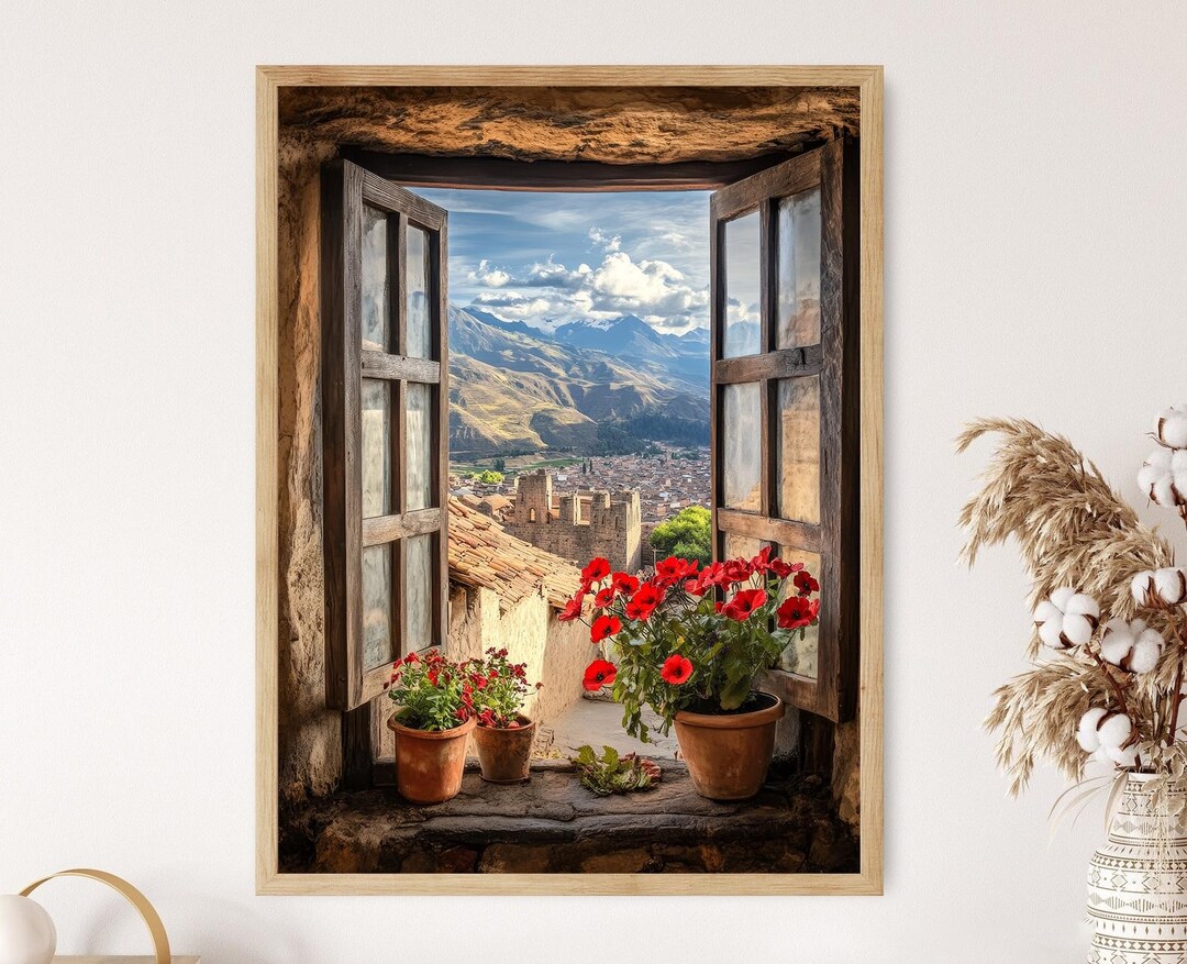 Cusco Peru Window View, Inca Ruins and Stone Art Print - Etsy
