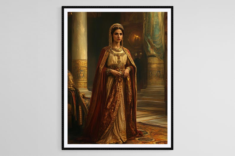 Empress Theodora Art Print, Ancient Byzantine Ruler and Royal Splendor ...