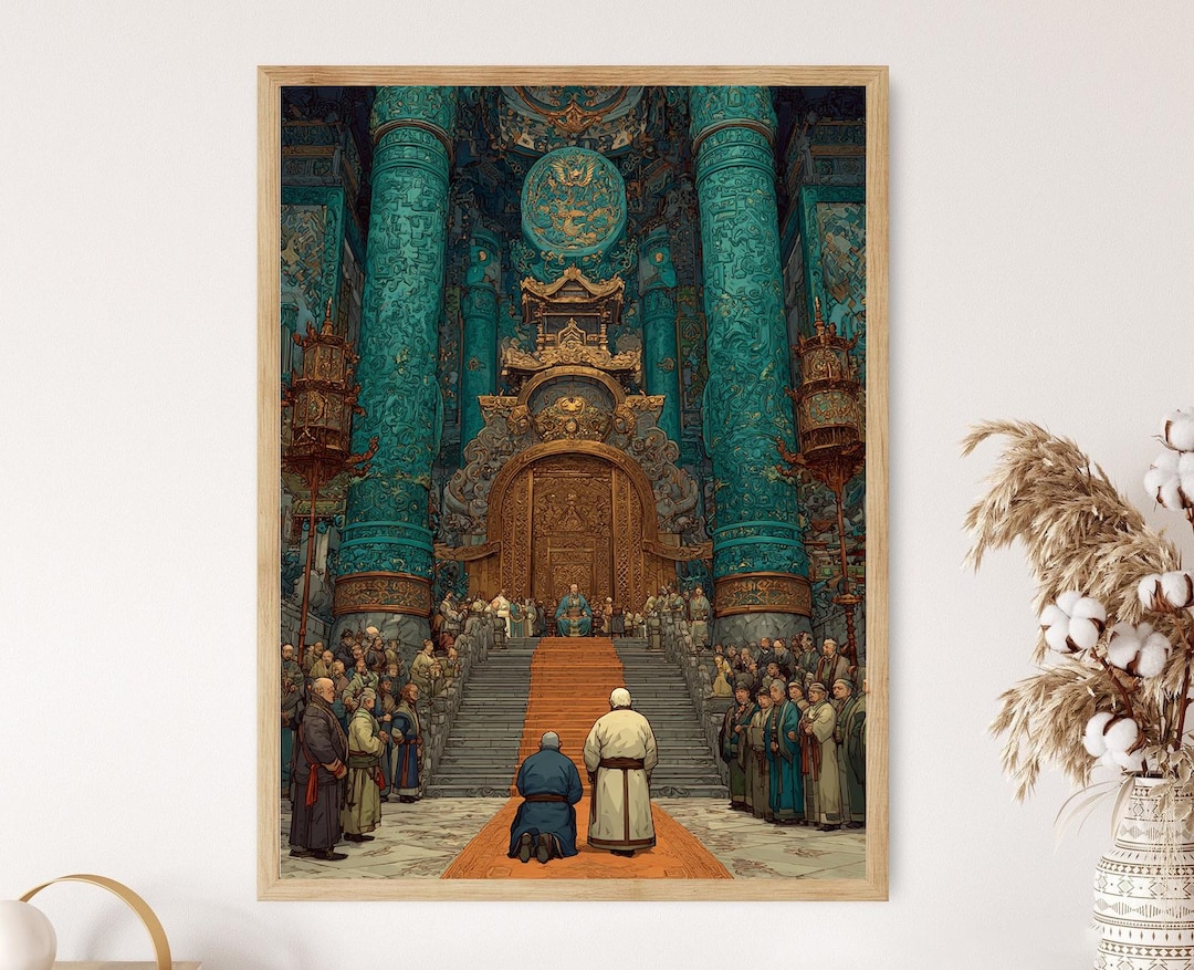 Marco Polo & Kublai Khan Court Scene Art Print, Silk Road History - Etsy