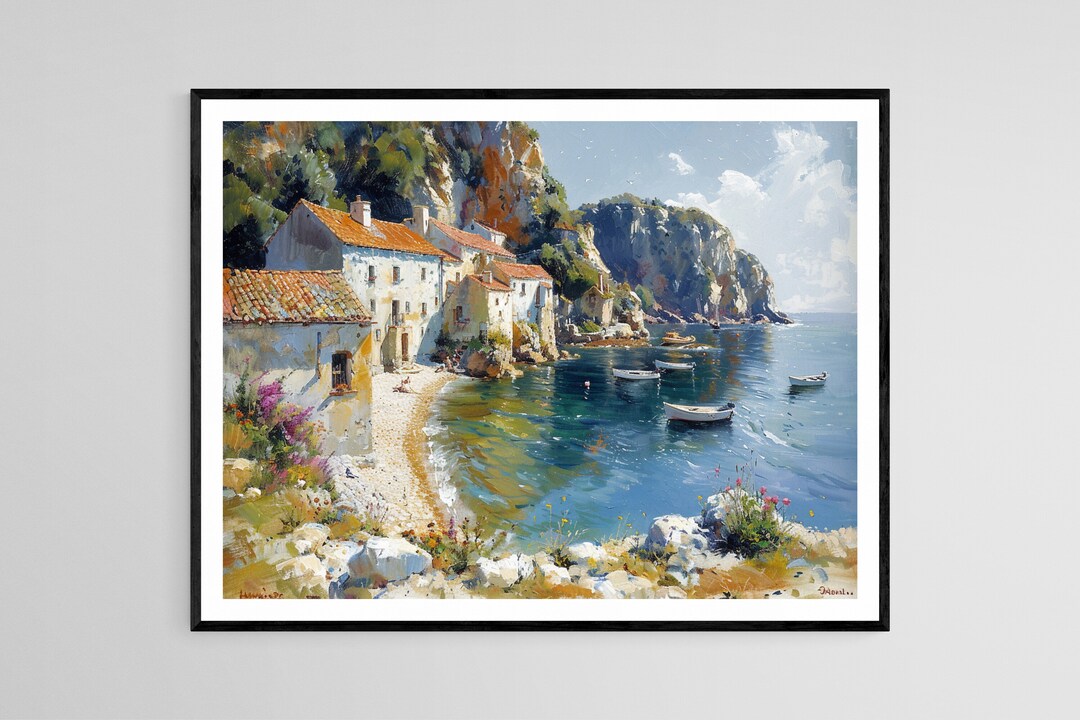 Picturesque Beer in Devon, Rugged Cliffs and Pebble Beach Art - Etsy
