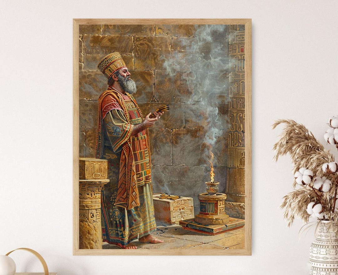 Sumerian Priest Performing Ritual, Mesopotamian Ceremony Art Print - Etsy