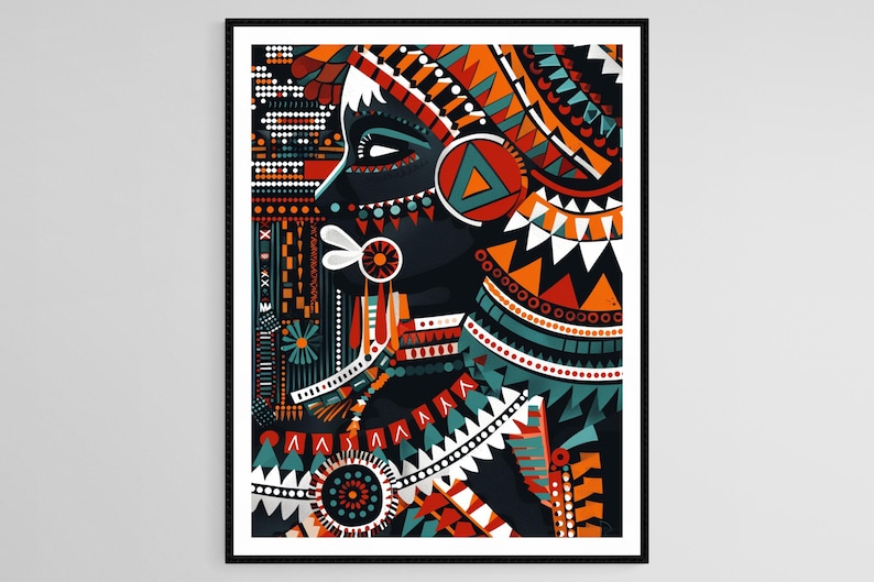 Zulu Art Print, Authentic Beadwork Patterns and Bright Colors - Etsy
