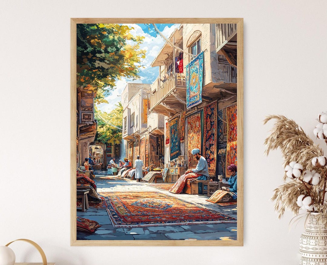 Persian Tapestry Weaving Art Print, Iranian Textile Workshop - Etsy