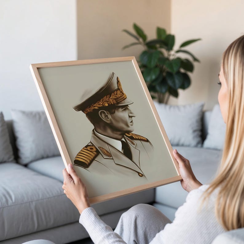 Reza Shah Pahlavi Portrait: Vintage Iranian Royalty Fine Art Print - Etsy