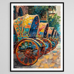 Bangladesh Rickshaw Art Print: Vibrant Bengali Folk Art - Etsy