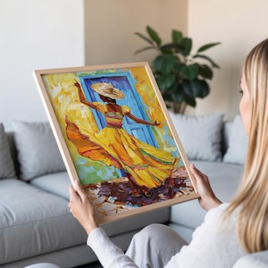 Bomba and Plena Dancer, Vibrant Puerto Rico Art Print, Cultural Gift - Etsy