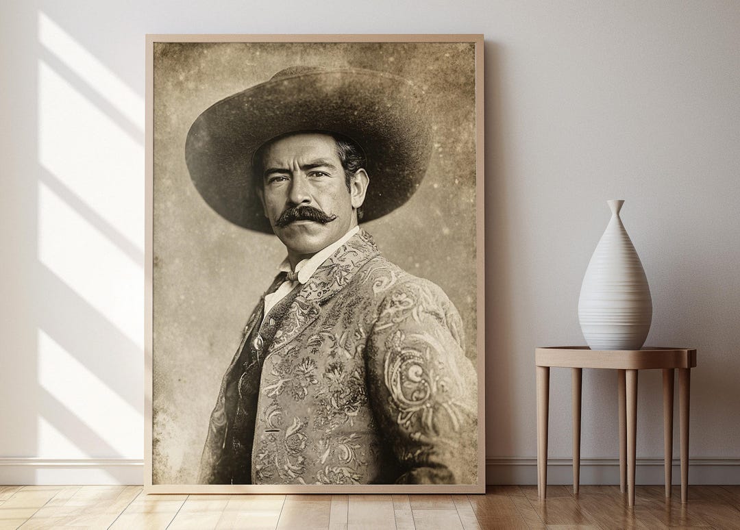 Pancho Villa Vintage Portrait Art Print, Mexican Revolution Wall Decor ...