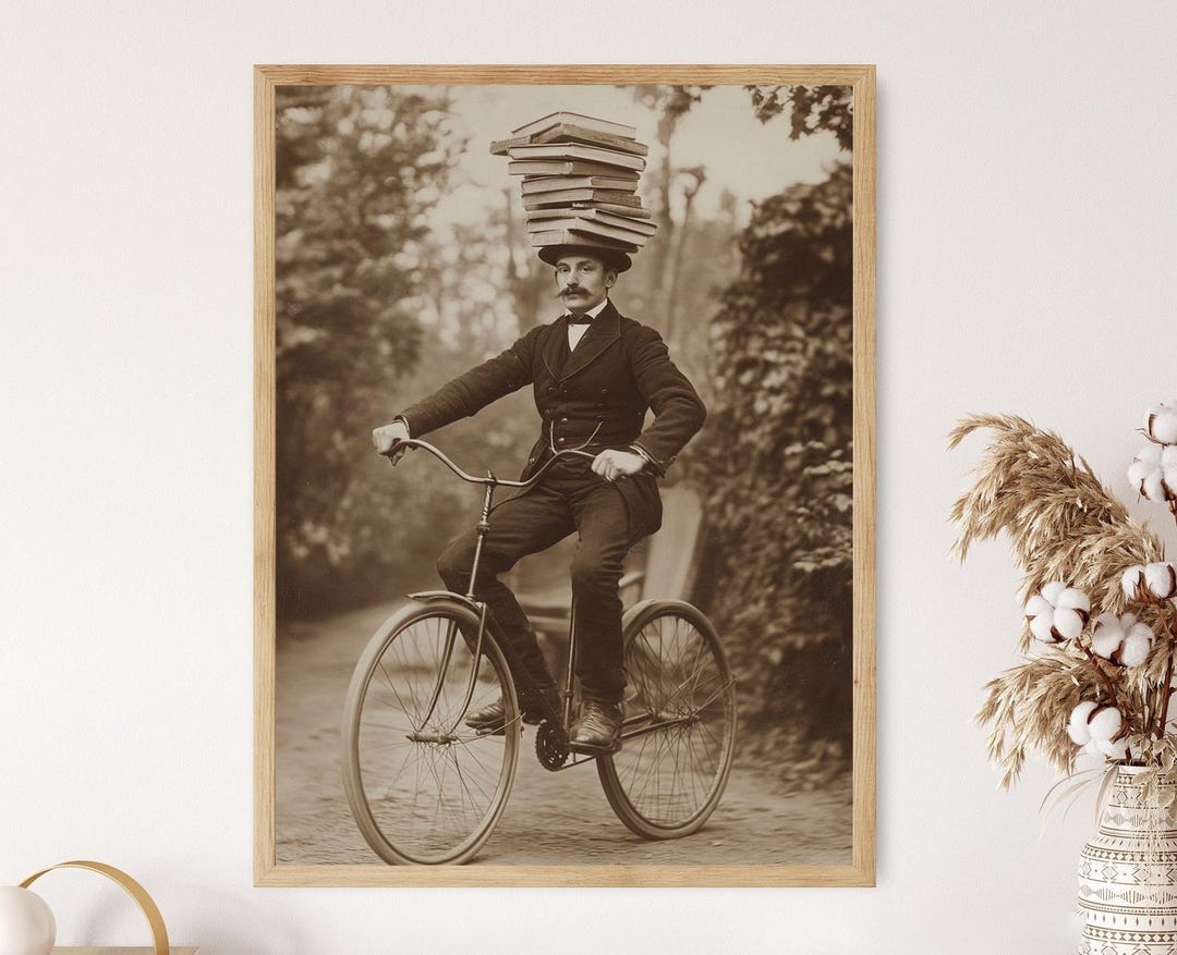 Victorian Unicycle Balancing Act Art Print, Funny Vintage Scene - Etsy
