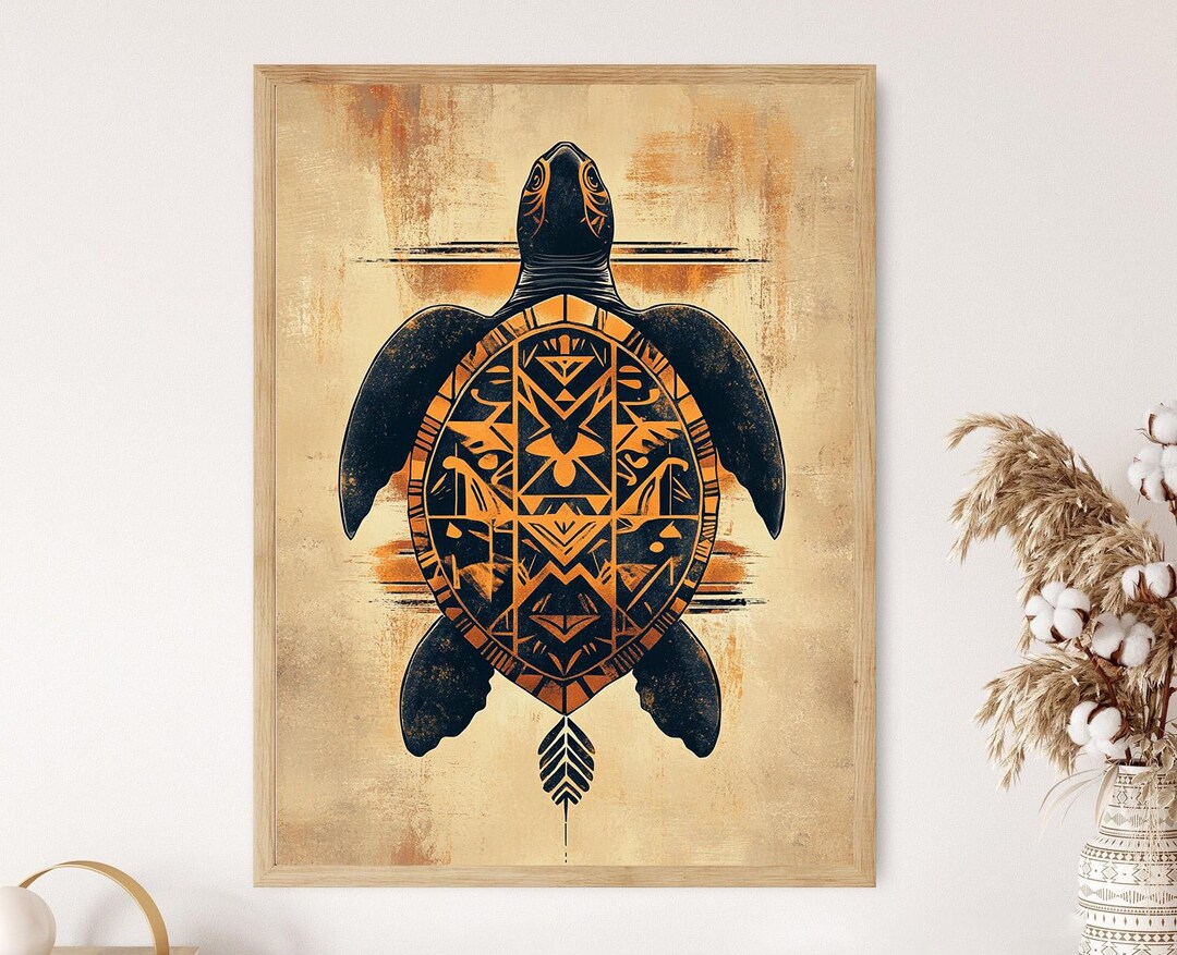 Samoan Turtle Illustration, Polynesian Tribal Design and Ocean Motifs ...