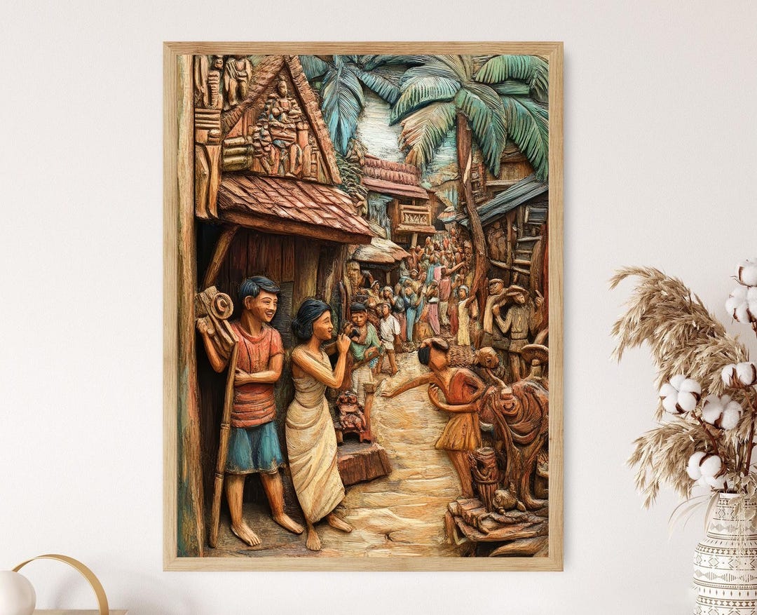 Woodcarving Art Print, Filipino Craft in Paete, Laguna - Etsy