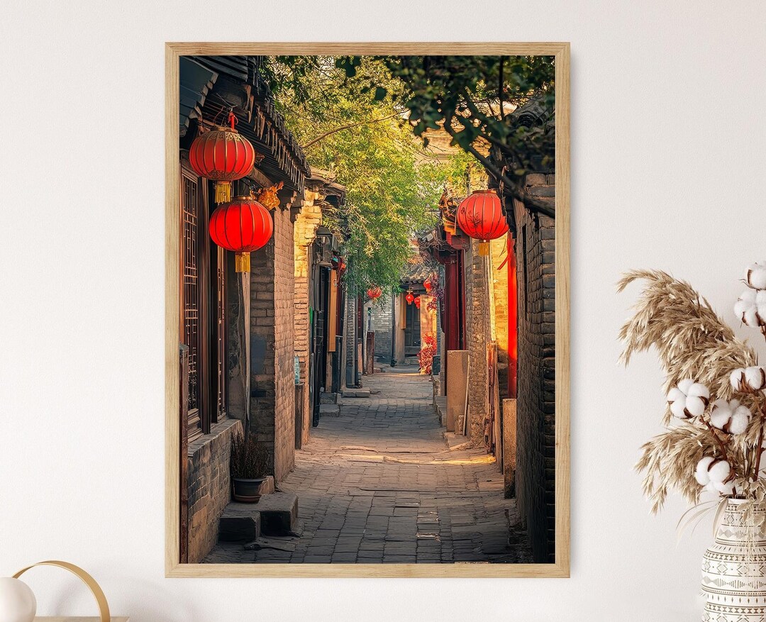 Beijing Hutong Art Print: Traditional Chinese Courtyard Houses - Etsy
