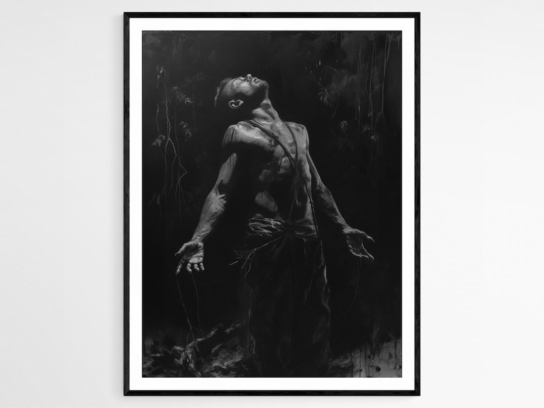 Creepy Horror Poster, Vintage Style Ghostly Art Print, Unique Home ...