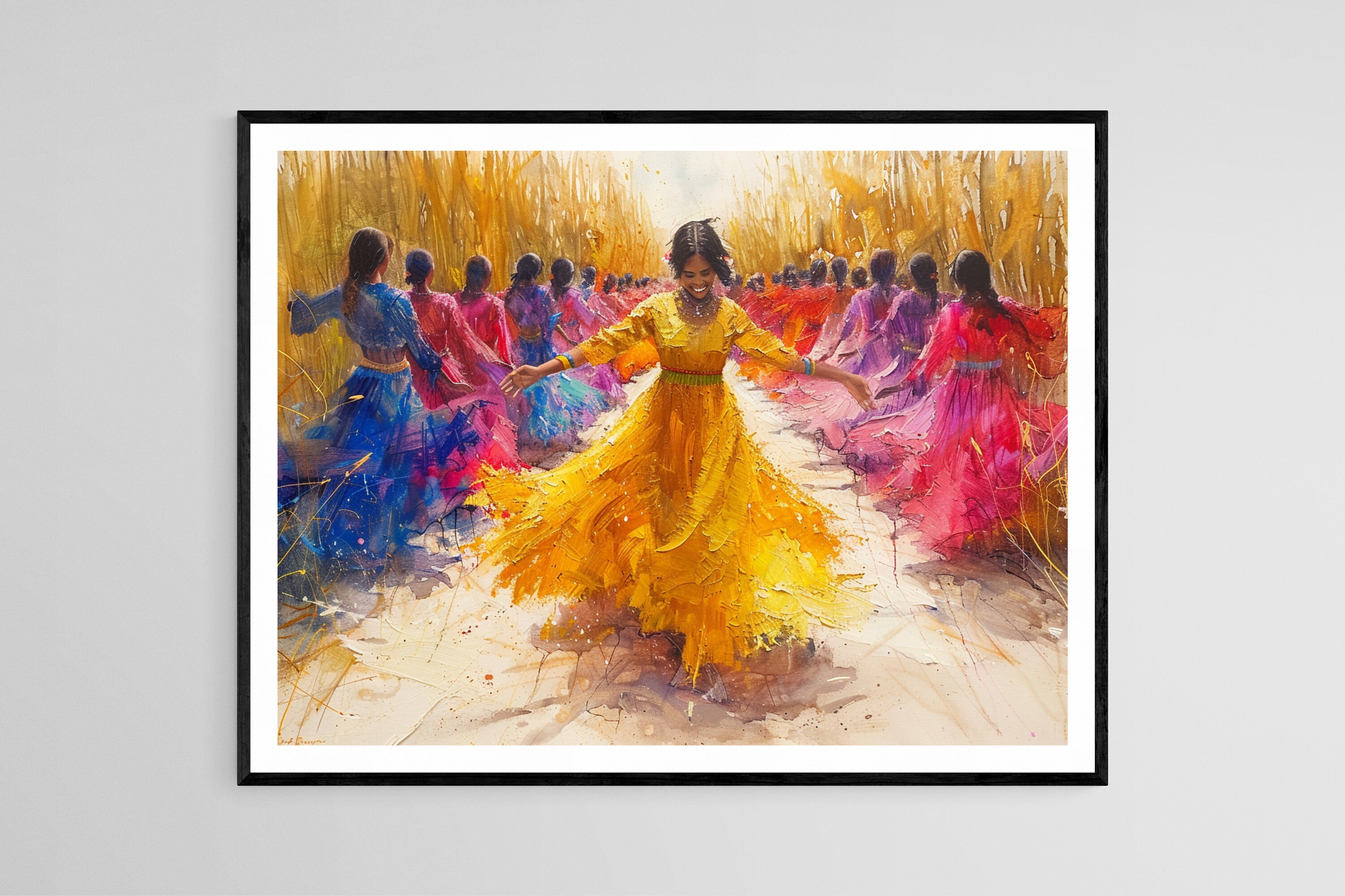 Vibrant Tinikling Dance Painting, Celebrating Filipino Culture and ...