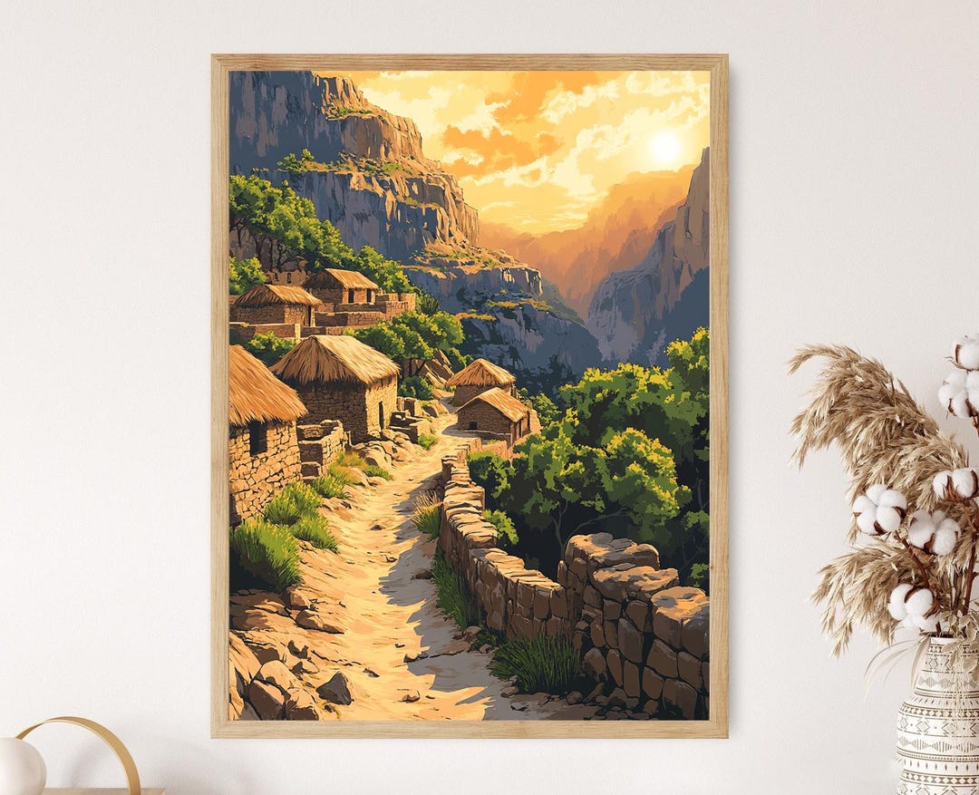 Sukur Kingdom Art Print, Nigerian UNESCO Heritage, Mountain Village ...
