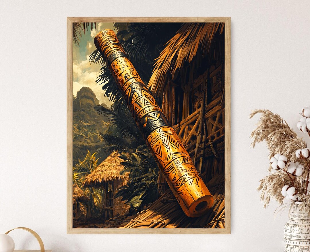 Tongan Ceremonial Club Art Print: Indigenous Oceanic Decor - Etsy