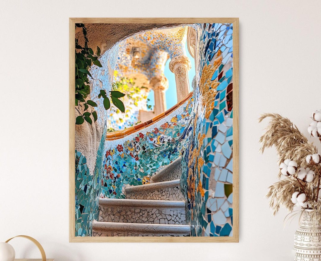 Antoni Gaudí Catalan Art Print, Surreal Architecture, Colorful Mosaics ...