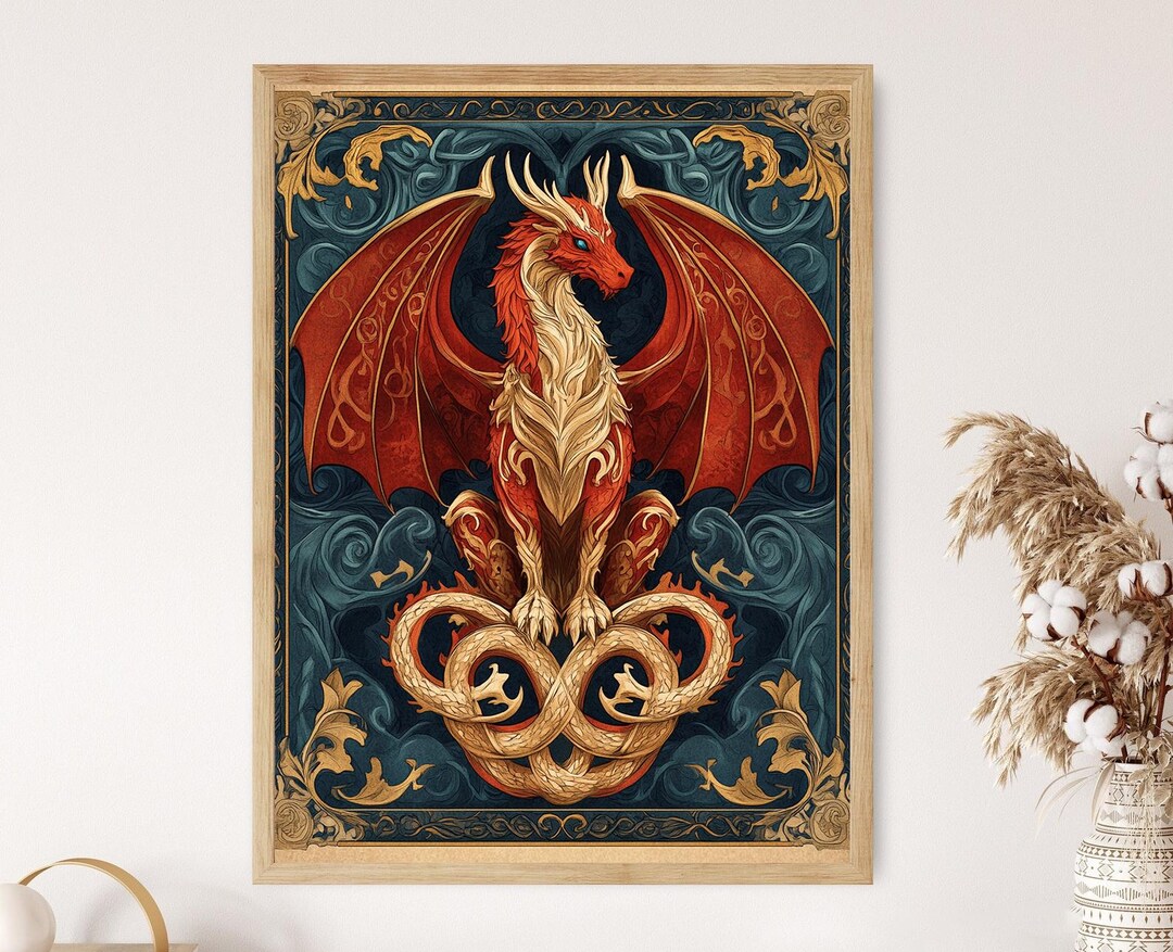 Anglo-saxon Illuminated Manuscript, Knotwork and Mythical Beasts ...