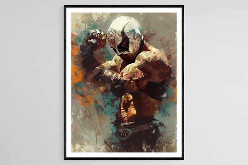 Lucha Libre Wrestler Art Print: Authentic Mexican Wrestling Poster - Etsy