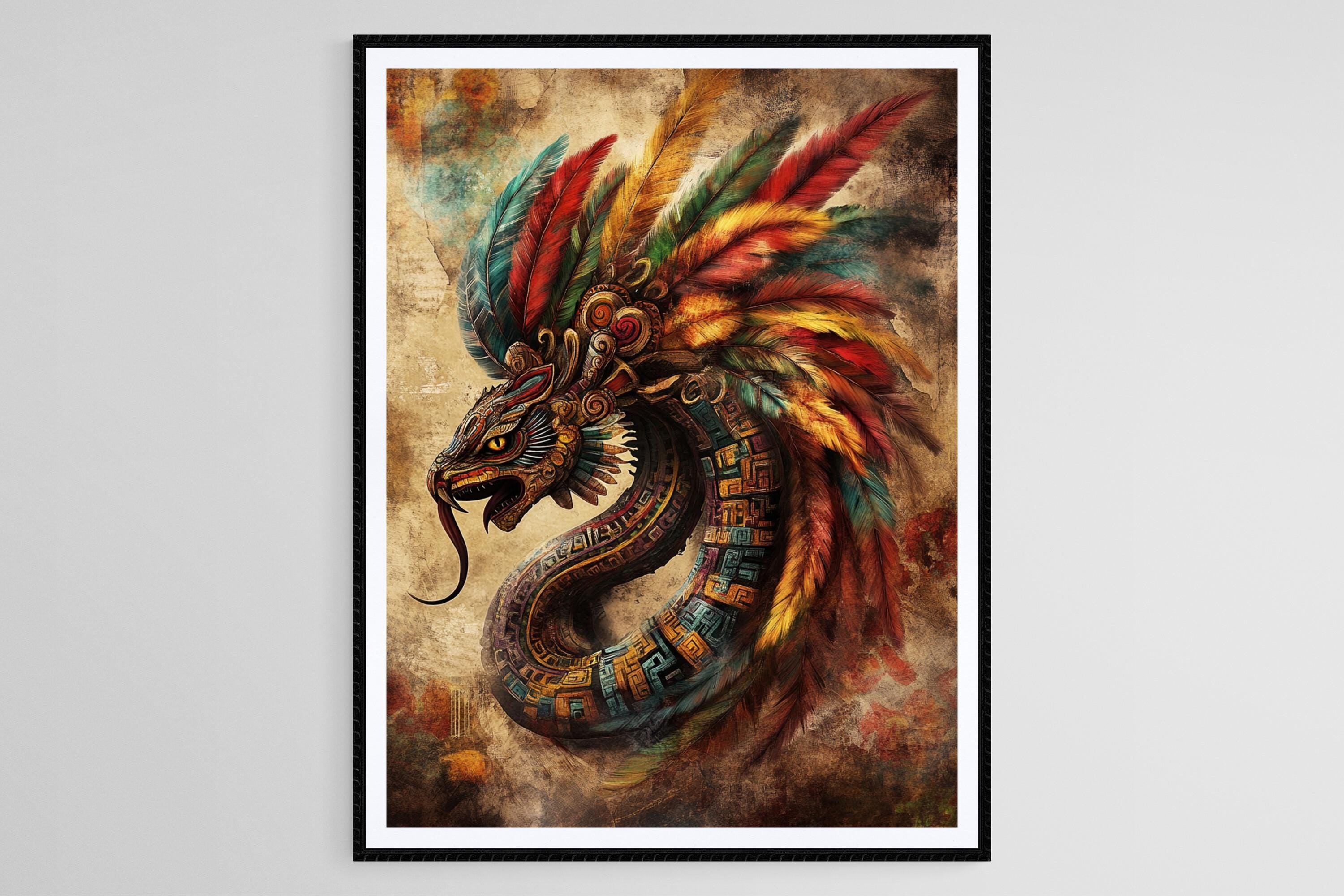 Quetzalcoatl Feathered Serpent Aztec Art Q Is For Quetzalcoatl By