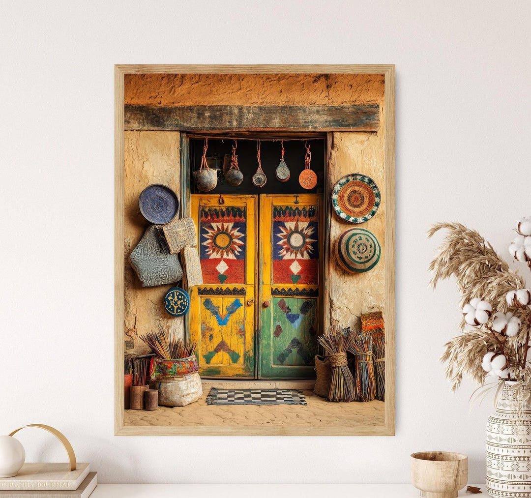 Sudanese Storefront Art Print, Traditional Nubian Design, African ...