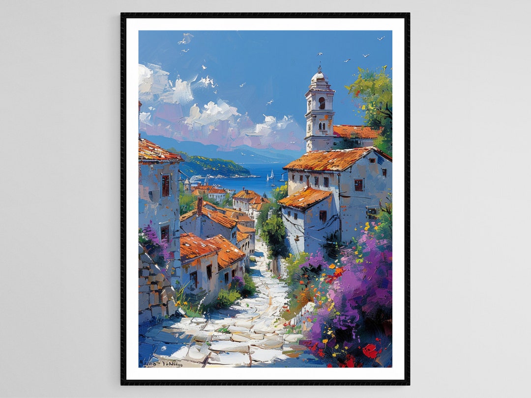 Split Old Town Painting - Croatia Wall Art, Adriatic Scenic Artwork - Etsy