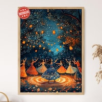 Marathi Months Calendar Wall Art: 3D Indian Folk Decor, 15 Inch - Etsy ...