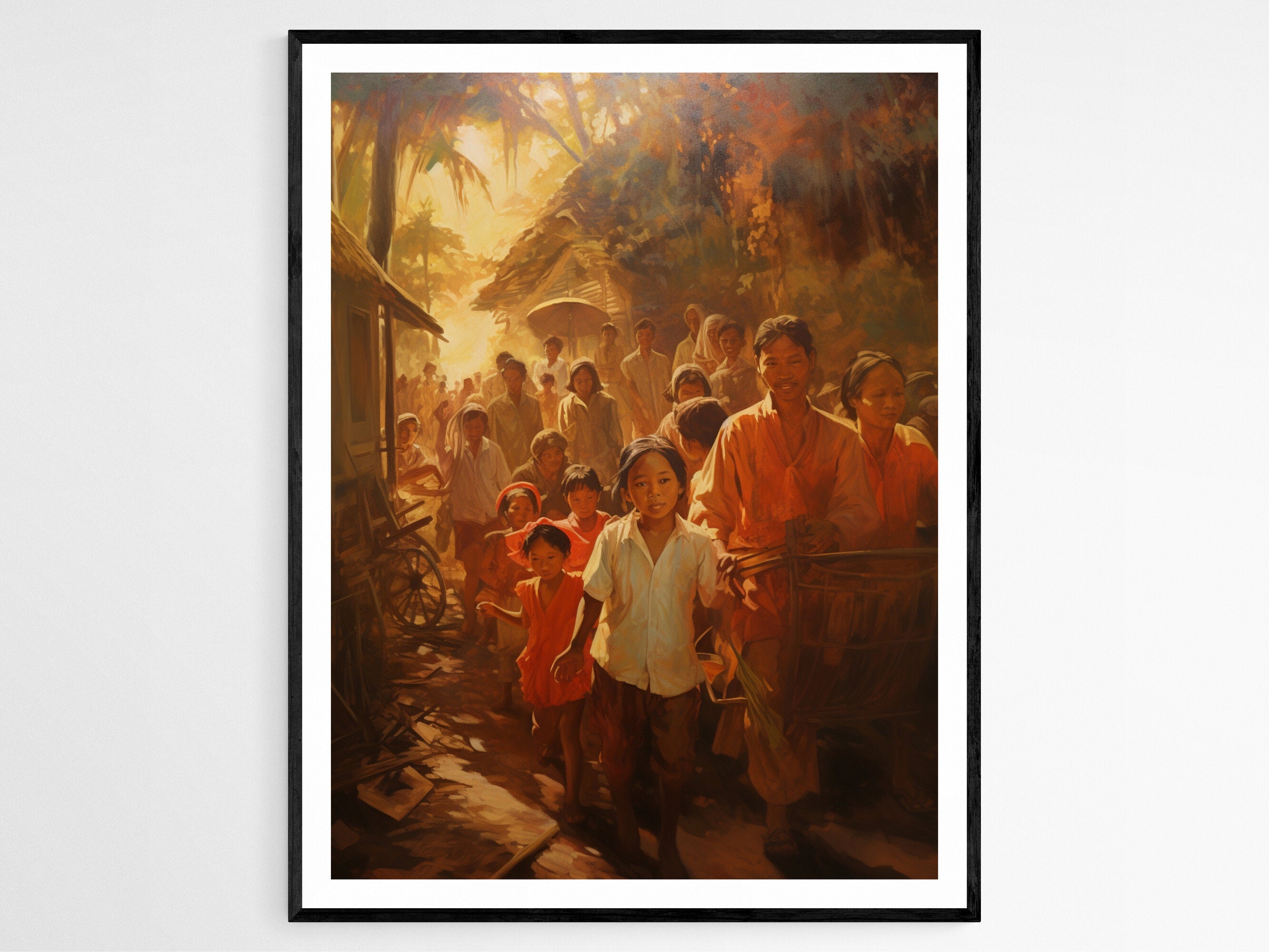 Bayanihan Art Print, Authentic Filipino Wall Art, Ideal for Home Decor ...
