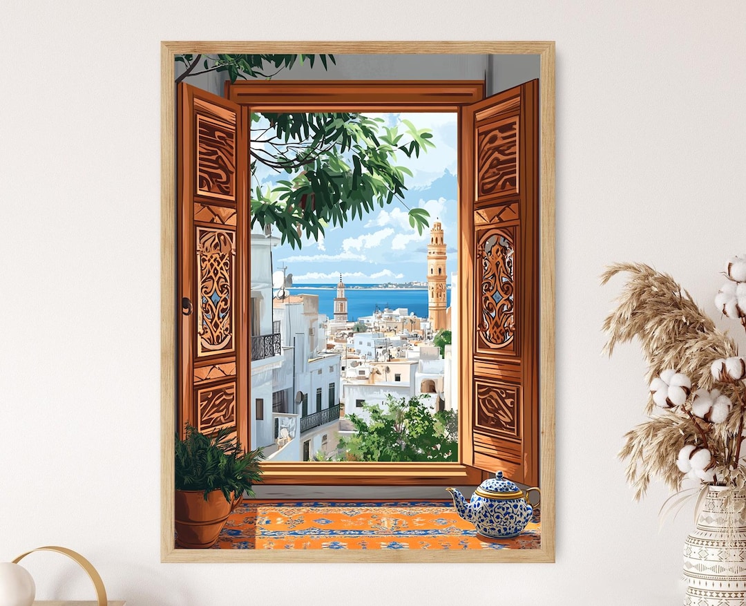 Algiers Casbah Art Print: Berber Carved Window, Algerian Architecture ...