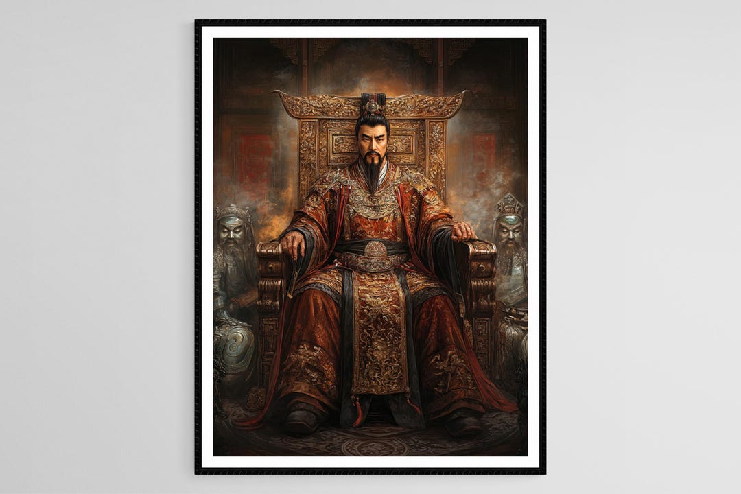 Han Dynasty Emperor Art Print, Traditional Han Robes, Jade Carvings ...