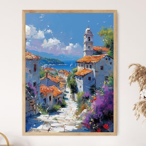 Split Old Town Painting - Croatia Wall Art, Adriatic Scenic Artwork - Etsy