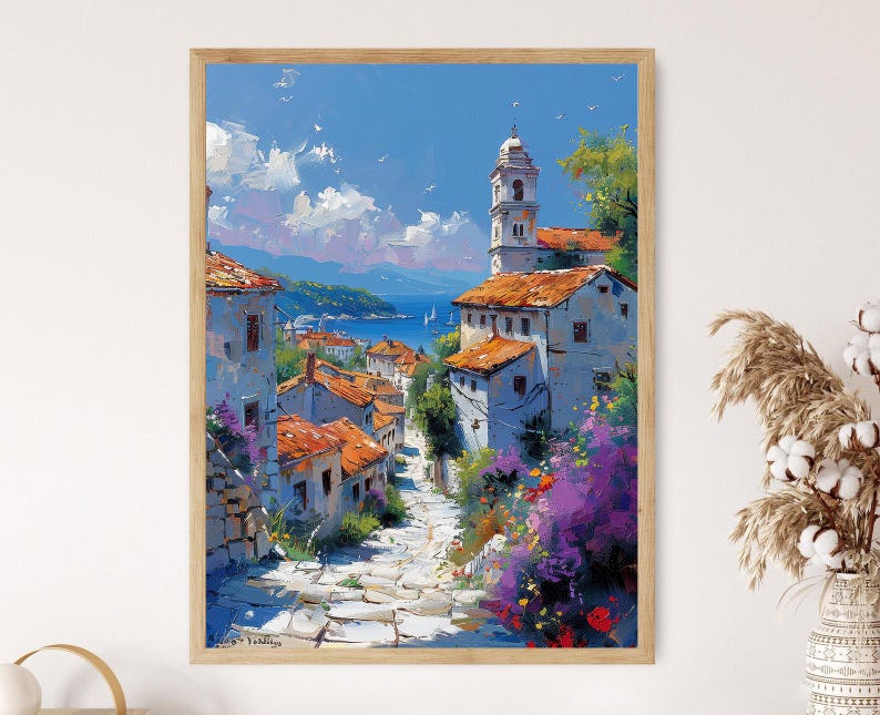 Split Old Town Painting - Croatia Wall Art, Adriatic Scenic Artwork - Etsy