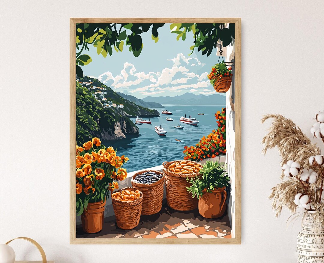 Batam Balcony Basket Painting, Anchovy Banana Chip Poster, Indonesia ...