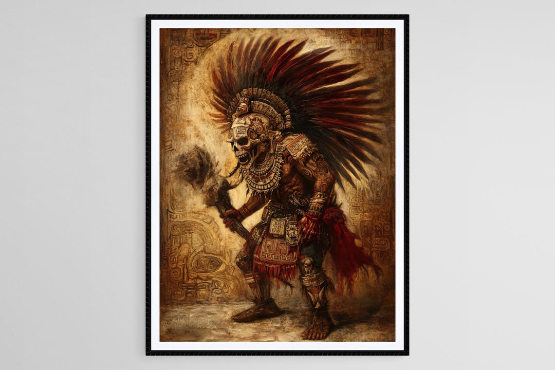 Xipe Totec Art Print, Aztec God of Renewal and Rebirth - Etsy