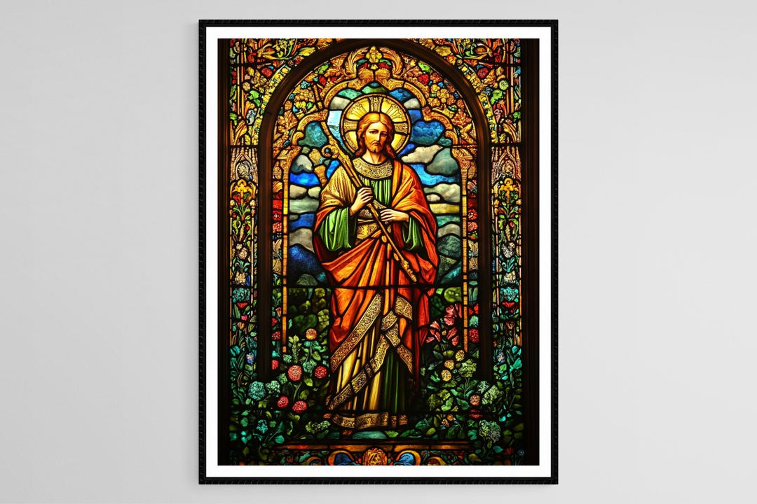 Religious Stained Glass Art Print, Christian Iconography, Holy Light - Etsy
