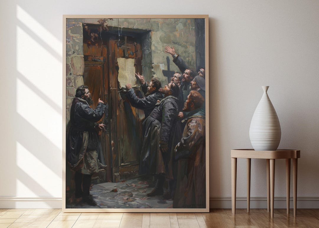 Luther's Ninety-five Theses Print, German Reformation History - Etsy