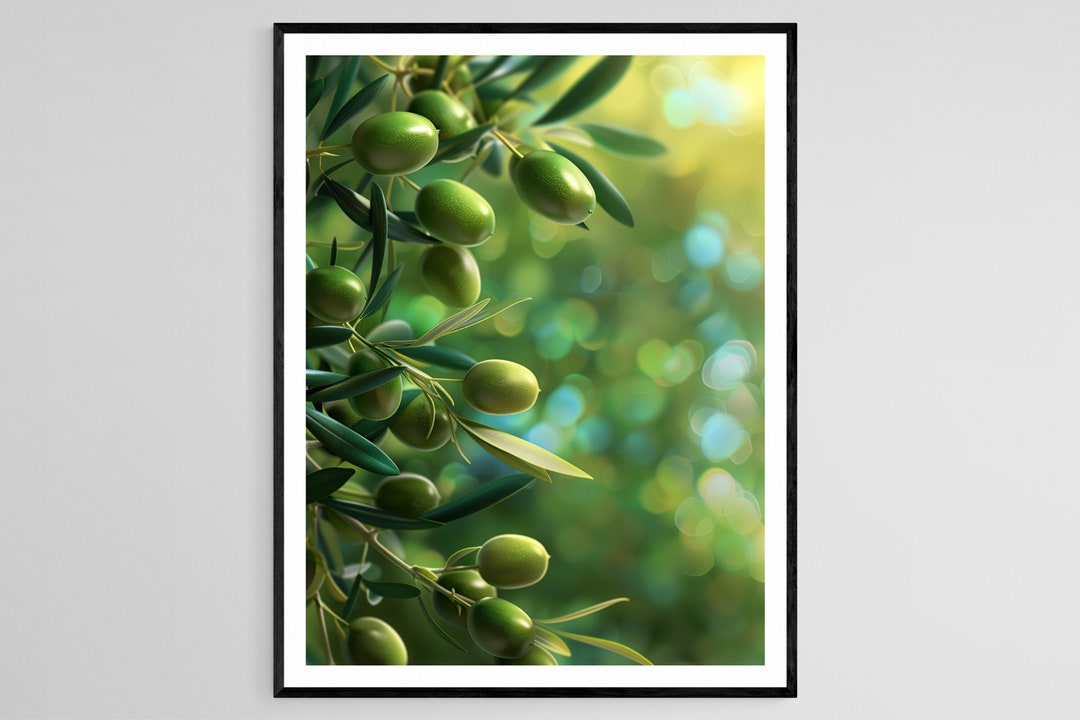 Olive Tree Art Print, Elegant Greenery Home Decor, Great for Office ...
