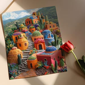 Oaxaca Bead City, Mexican Pop Art Illustration - Etsy