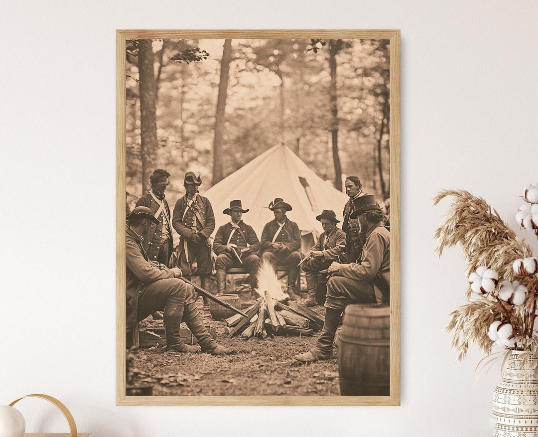 Revolutionary War Camp, Vintage Military, Sepia Toned Photograph - Etsy