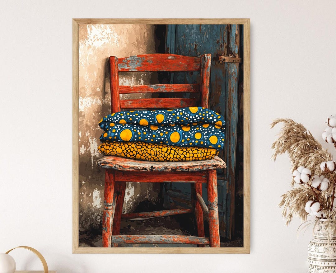 Senegalese Wax Print Fabric Art: Bold African Textile Design - Etsy