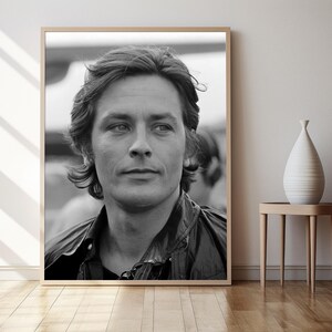 Alain Delon Poster, Iconic French Actor Print for Classic Movie Lovers ...