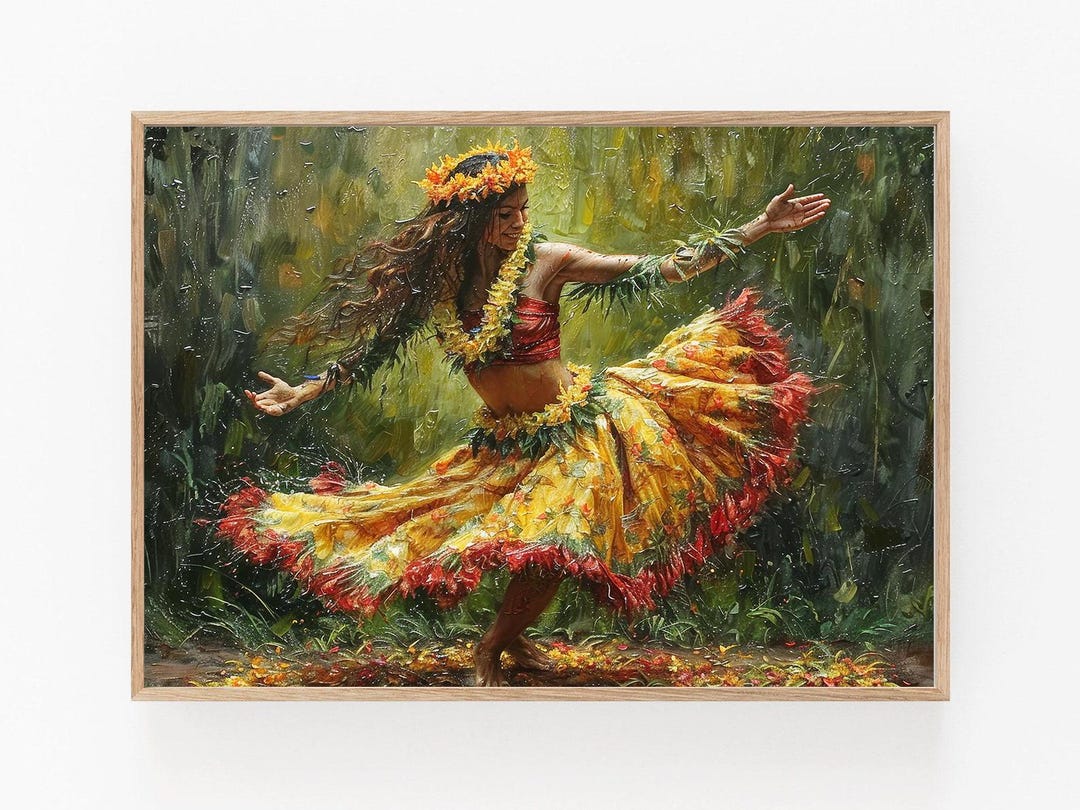 Exquisite Hula Dance Art, Capturing the Grace of Hawaiian Tradition - Etsy