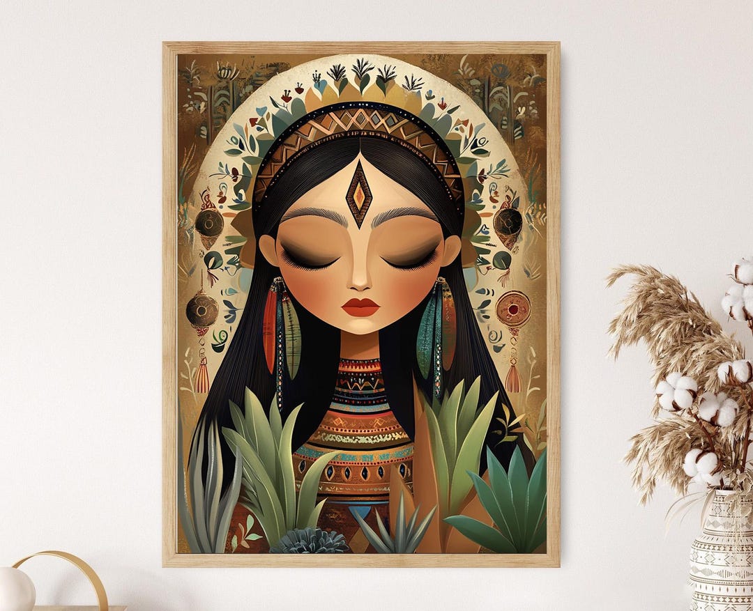 Mayahuel Art Print, Aztec Goddess of Maguey and Fertility - Etsy