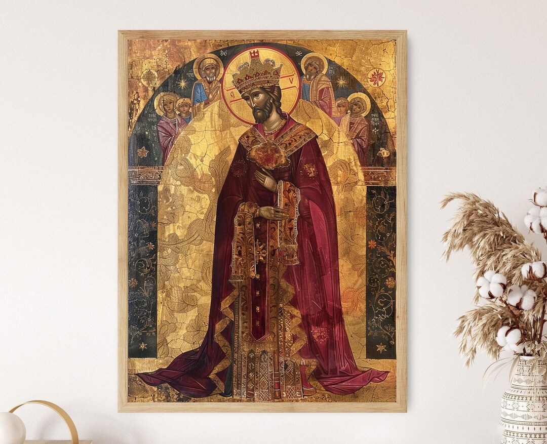 Constantine VI, Byzantine Icon Print - Spiritual Christian Art, Serene ...