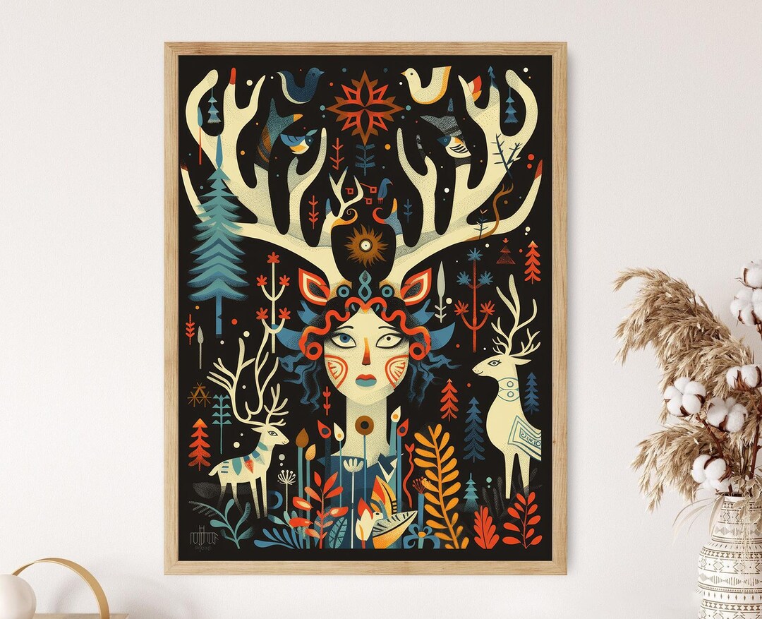 Sami Joik Music Art Print, Indigenous Cultural Expression, Antique ...