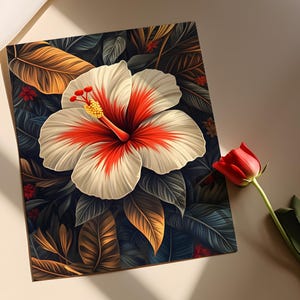 Samoan Hibiscus Flower, Polynesian Floral and Tribal Design Art - Etsy